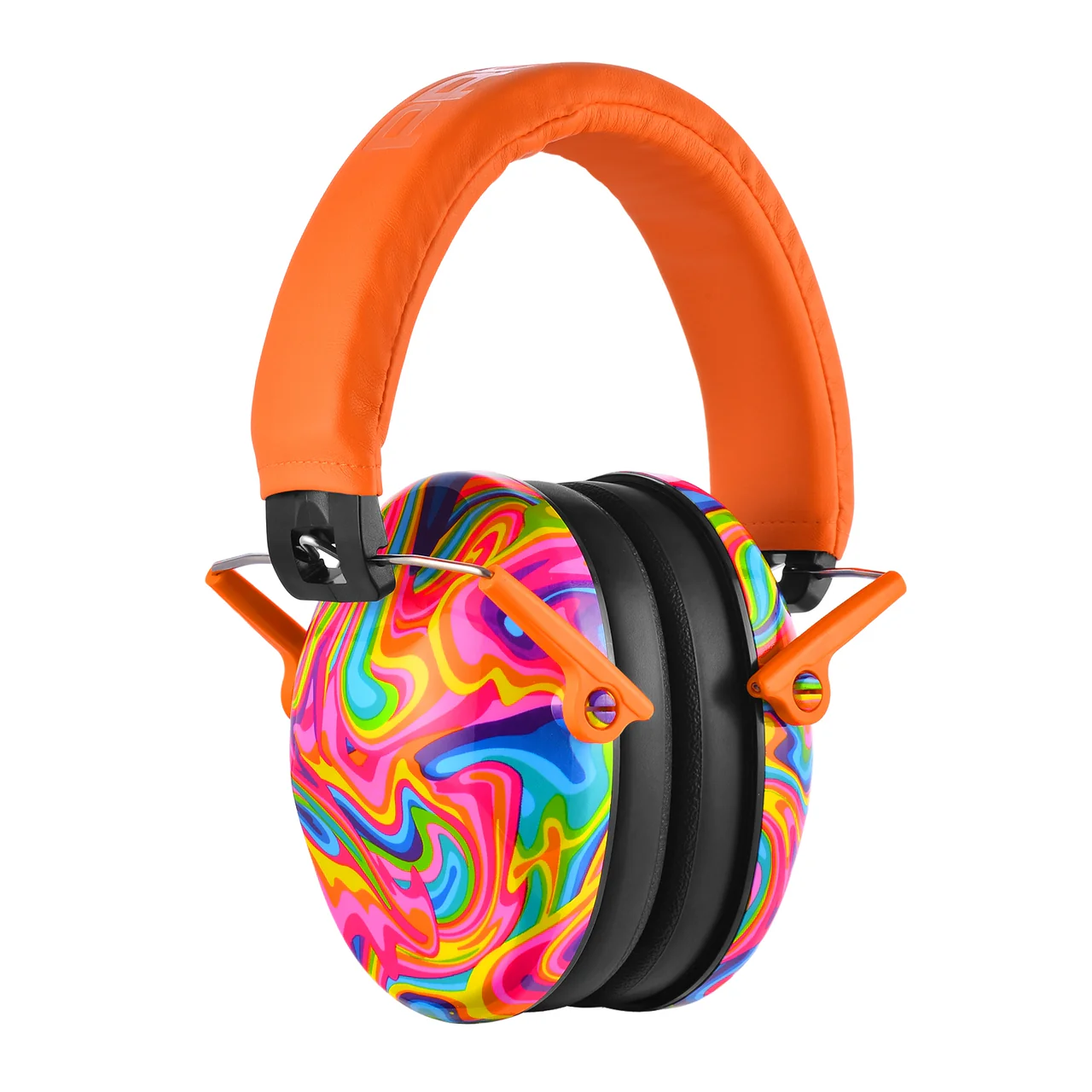 Kids Ear Protection, 25dB NRR - Orange Graffiti - Special Armory